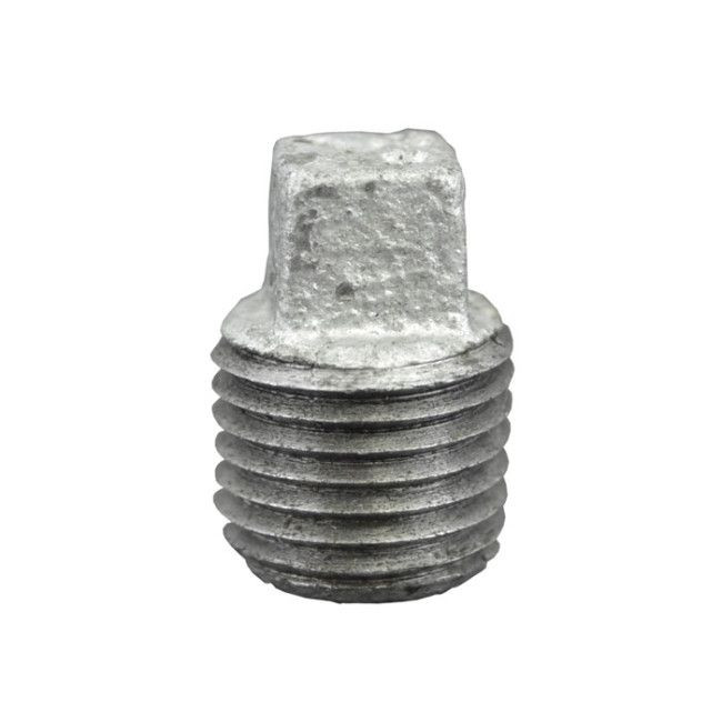 4" Galvanized Malleable Iron Plug (36612) - PVCFittingsDirect.com