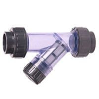 4" Flui-PRO Clear PVC Y-Strainer, EPDM O-ring, Socket Ends, 42 Mesh (FP ...