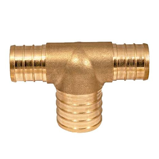 3/4" PEX Tee Lead Free Brass (39405) - PVCFittingsDirect.com