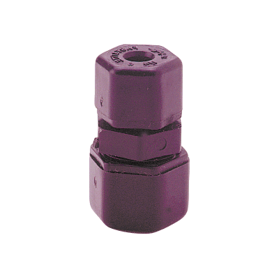 5/8" Fast & Tite® Black Polypropylene Union Connector, Tube, Nitrile O ...