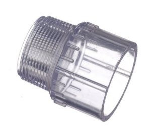 1 1/4" Male Adapter Mipt x Slip Clear PVC Fitting Schedule 40 ...