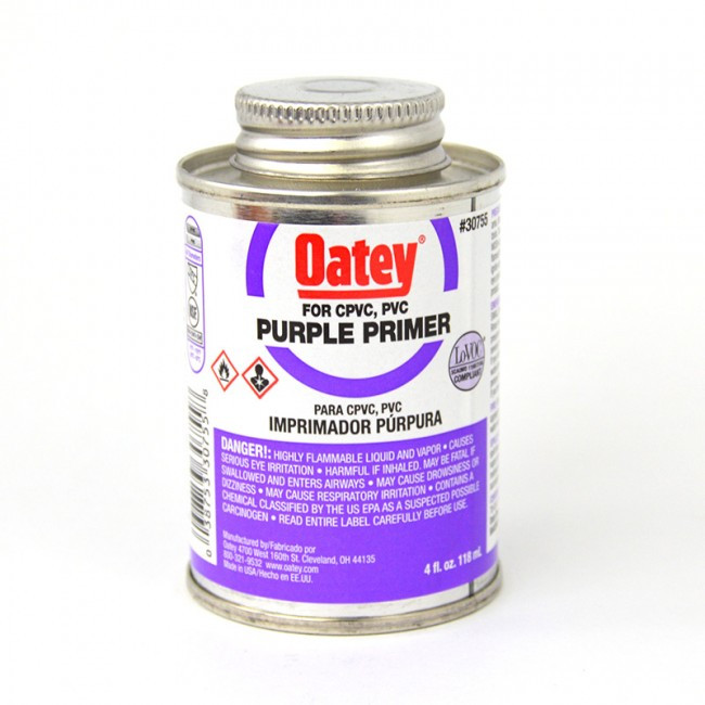 Oatey NSF Purple PVC / CPVC Primer - 1/4 Pint - PVCFittingsDirect.com