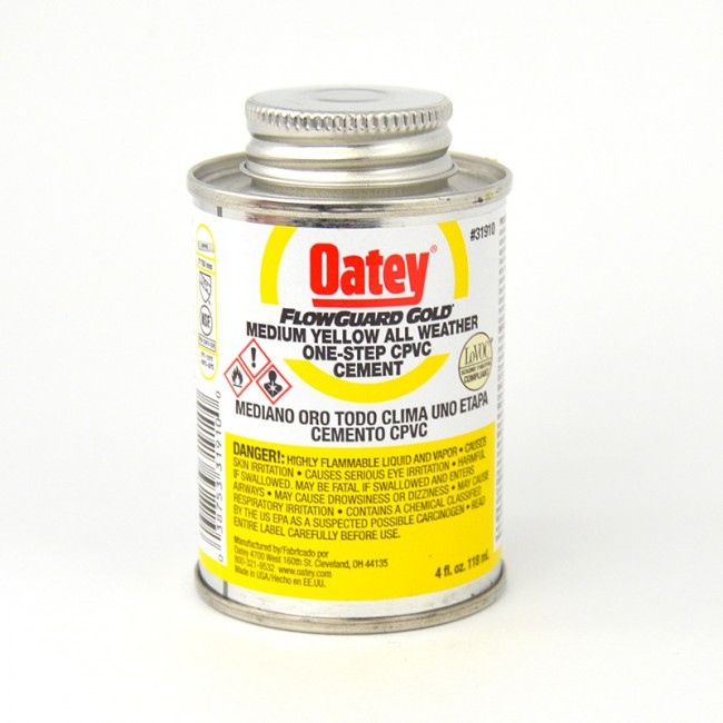 Oatey CPVC FlowGuard Gold 1-Step Yellow Cement - 1/4 Pint ...
