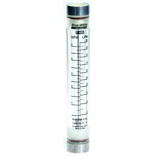 F-40250LN-6 Blue White Flow Meter - PVCFittingsDirect.com