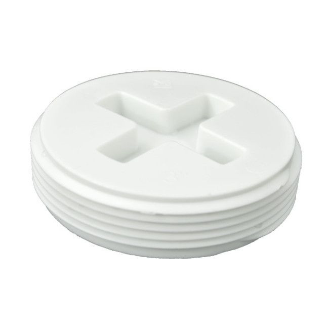 3" DWV PVC Cleanout Plug - Flush D110-030 - PVCFittingsDirect.com