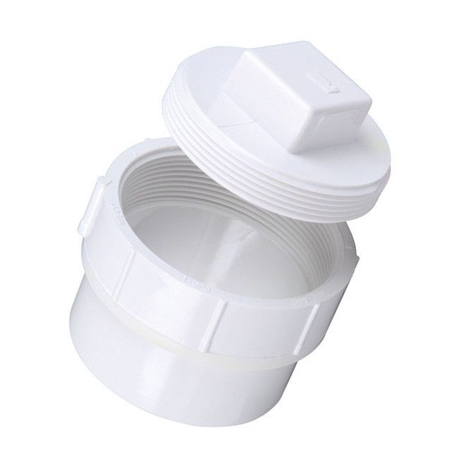 6" DWV PVC Fitting Cleanout Adapter and Plug (D112-060 / P105X-060 ...