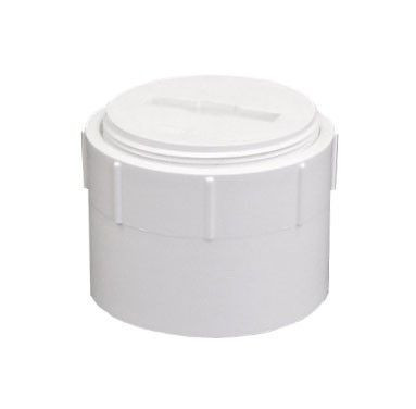 4" x 4" DWV PVC Fitting Cleanout w/ Countersunk Plug D8504 ...