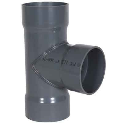 12" x 12" x 8" PVC Duct Tee 1034-T-1208 / 4301-668 - PVCFittingsDirect.com