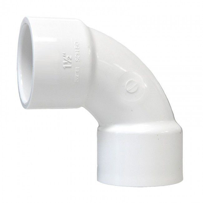 1-1/2" Sch 40 PVC 90 Sweep Elbow Soc 406-015SW - PVCFittingsDirect.com
