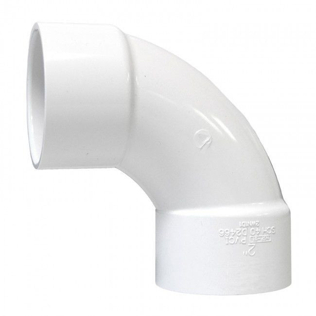 2" Sch 40 PVC 90 Sweep Elbow Soc 406-020SW - PVCFittingsDirect.com