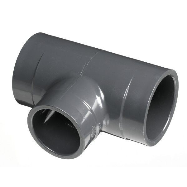 4" x 2-1/2" Sch 80 PVC Reducing Tee - Soc 801-421 - PVCFittingsDirect.com