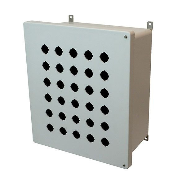 AM1648HP30 16x14x8 NEMA 4X Fiberglass Enclosure w/ Hinged Screw Cover ...