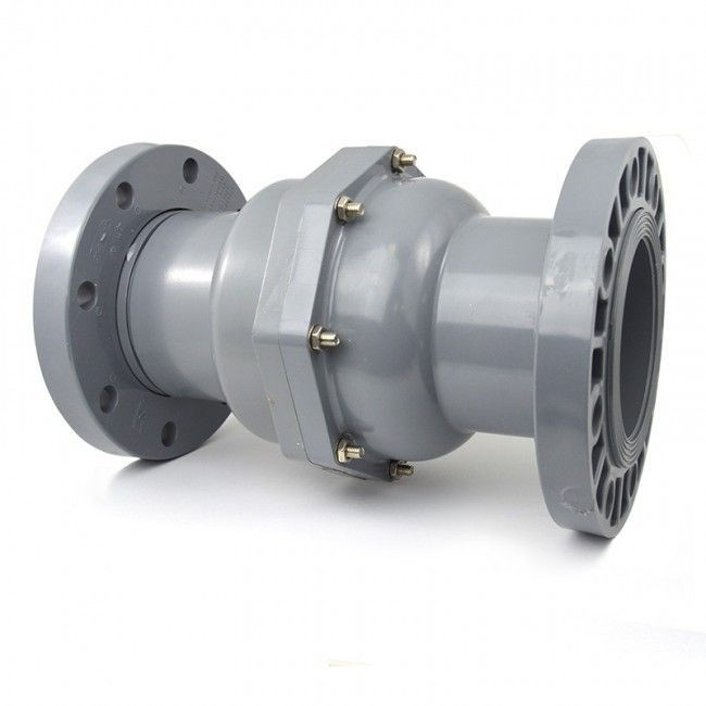 6" Industrial CPVC Swing Check Valve (Viton) w/ Flange Kit ...