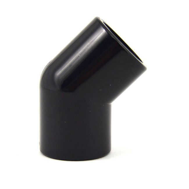 1/2" PVC 45-Degree Elbow Furniture Grade - Black - PVCFittingsDirect.com
