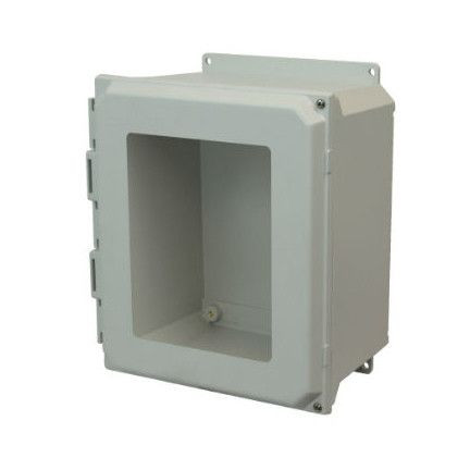 AMU1426HWF 14x12x6 NEMA 4X Fiberglass Enclosure w/ Hinged Screw Cover ...