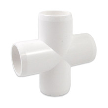 3/4" PVC Cross - Furniture Grade - PVCFittingsDirect.com