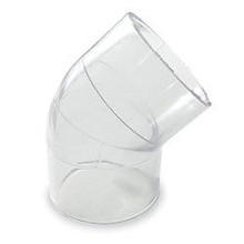 8" Clear PVC 45 Elbow 417-080L - PVCFittingsDirect.com