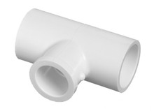 3" x 3" x 2" Reducing Tee Slip x Slip x Slip PVC Fittings Schedule 40 ...