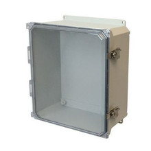 AMU1426CCTF 14x12x6 NEMA 4X Fiberglass Enclosure w/ Twist Latch Clear ...