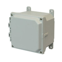 AMU664 6x6x4 NEMA 4X Fiberglass Enclosure w/ Lift-Off Screw Cover Foot ...