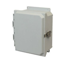 AMU1084TF 10x8x4 NEMA 4X Fiberglass Enclosure w/ Twist Latch Hinged ...