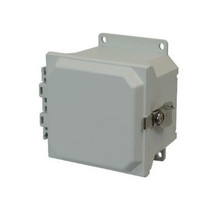 AMU664TF 6x6x4 NEMA 4X Fiberglass Enclosure w/ Twist Latch Hinged Cover ...