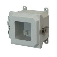 AMU664TW 6x6x4 NEMA 4X Fiberglass Enclosure w/ Twist Latch Hinged Cover ...
