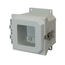 AMU664TWF 6x6x4 NEMA 4X Fiberglass Enclosure w/ Twist Latch Hinged ...