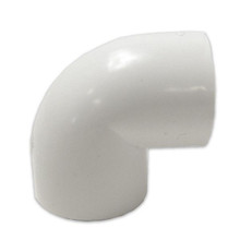 2" PVC 90-Degree Elbow Furniture Grade - White - PVCFittingsDirect.com
