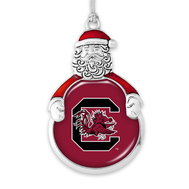 South Carolina Gamecocks Christmas Ornament- Santa with Team Logo