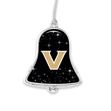 Vanderbilt Commodores Christmas Ornament- Bell with Team Logo and Stars