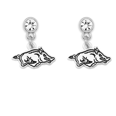 Arkansas Razorbacks Lydia Silver Earrings