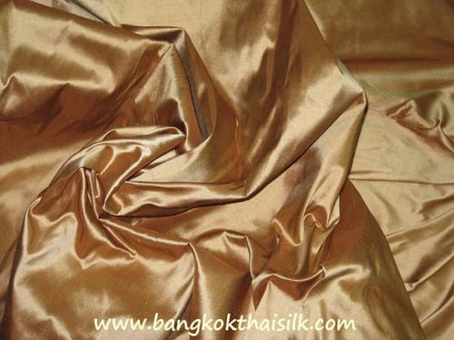Brown Gold 100% Authentic Silk Fabric - Bangkok Thai Silk