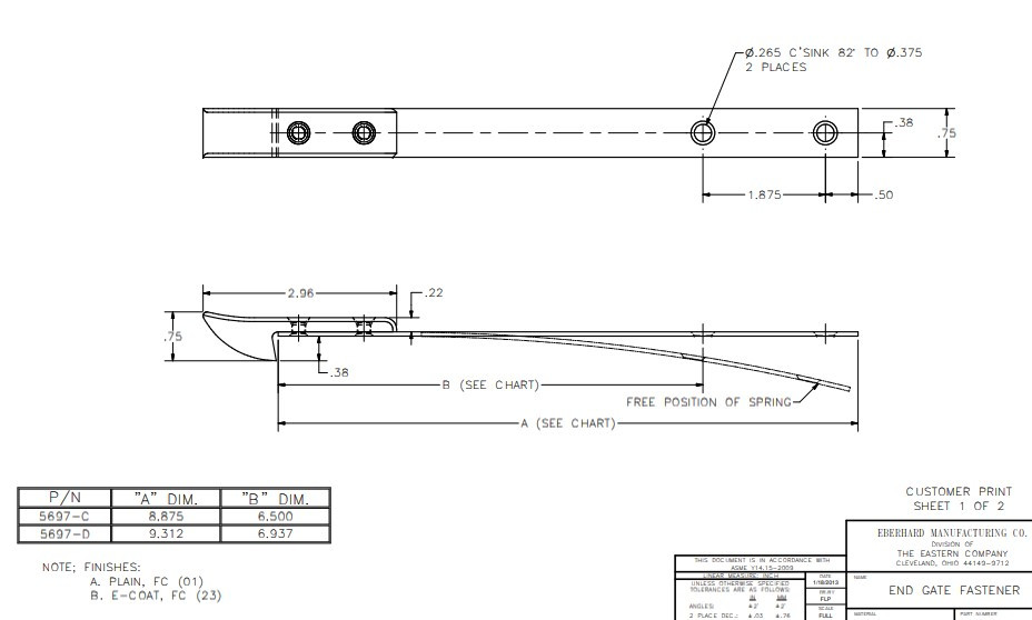 Spring fastener - Slam Latches