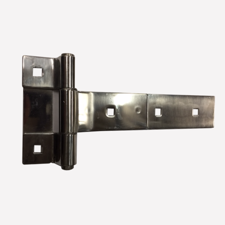 Flush strap hinge, stainless steel, square mounting holes - Strap Hinge
