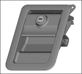 TriMark Paddle handle, flush mounted, 4-point non key-locking, 6-1/2 in ...