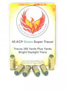 Phoenix Rising Ammo | .45 ACP Super Tracer - Green
