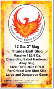 Phoenix Rising Ammo | 12 Gauge 3" Magnum 1 3/8 Ounce Thunderbolt Sabot Slug
