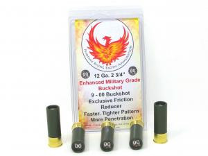 Phoenix Rising Ammo | 12 GAUGE 2 3/4" ENHANCED MILITARY GRADE 00 BUCKSHOT