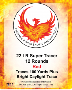 .22 LR Red Tracer Rounds – Daylight-Visible to 100+ yd (12-Pack)