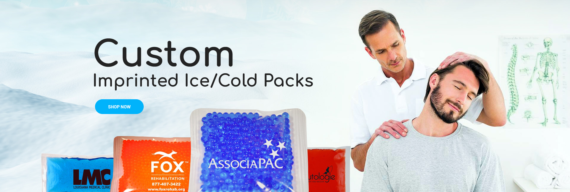 Made in USA Reusable Custom Imprinted Cold Packs, Ice Packs, Gel Packs