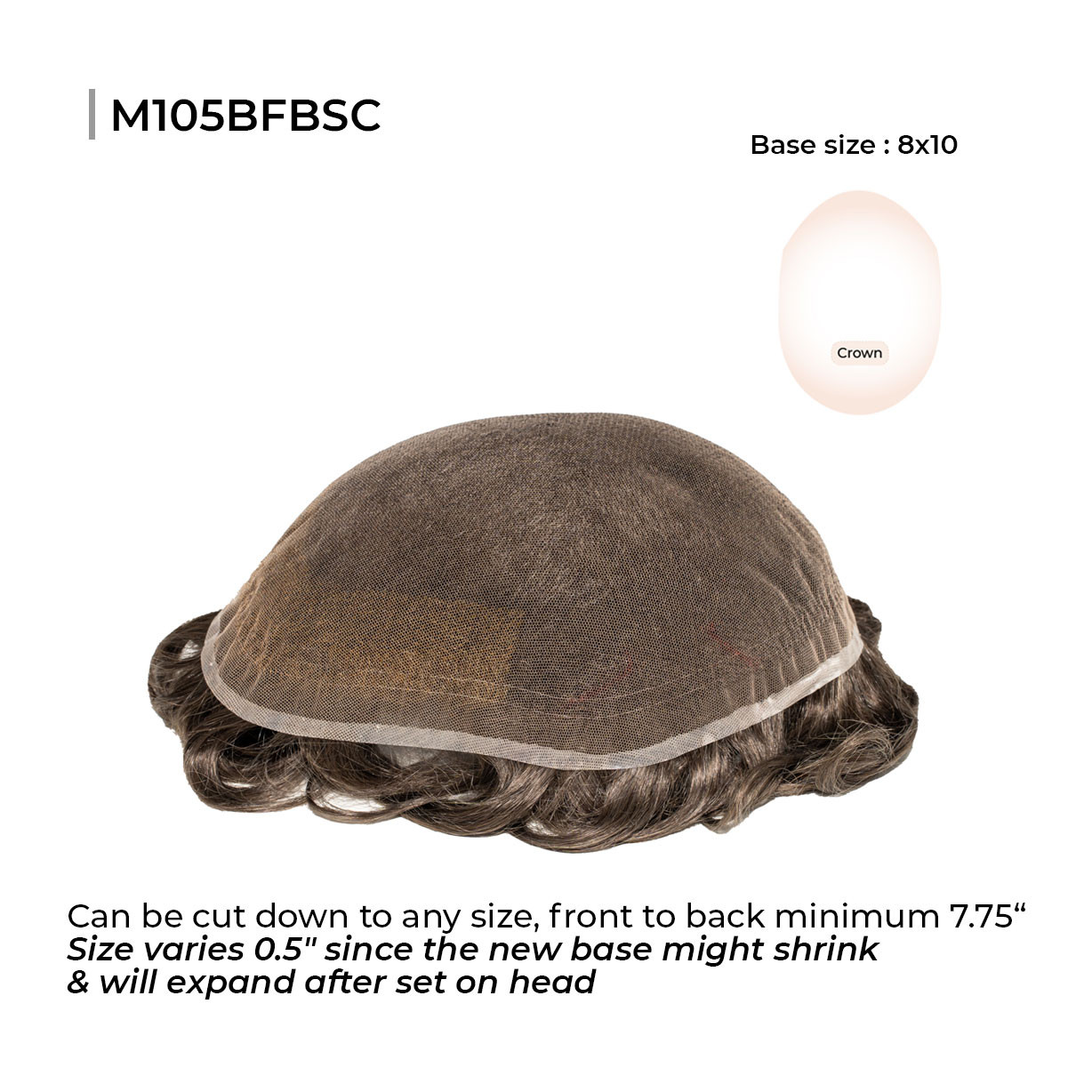 M105bsc Complément Capillaire En Dentelle Française Pour Hommes