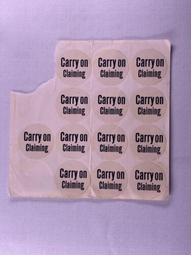 Counter Culture Stickers Original Carry On Claiming 1980's ...