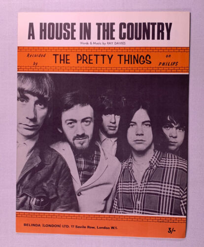 The Pretty Things Sheet Music Original A House In The Country 1966 ...