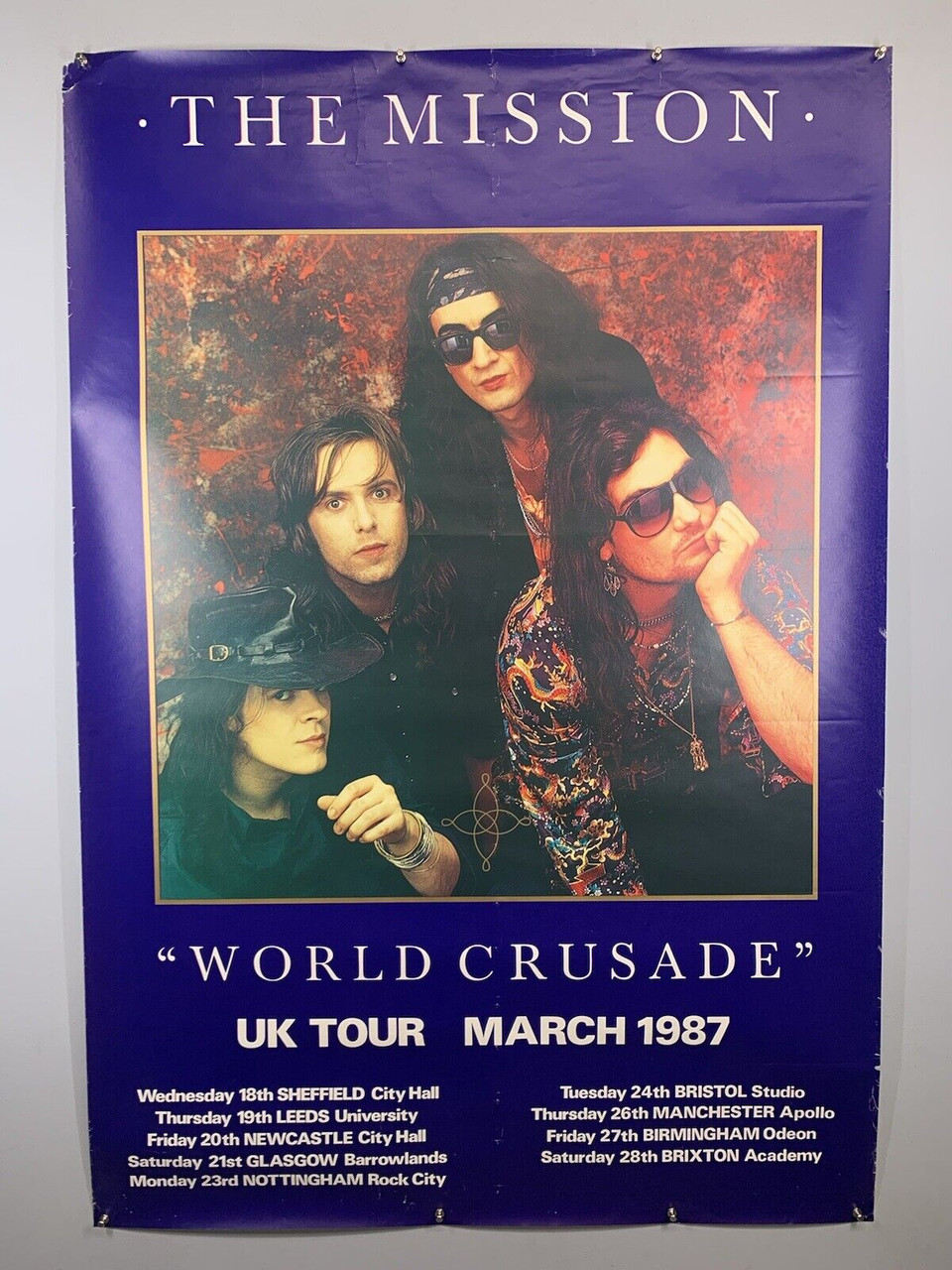 The Mission Poster Original Promo World Crusade UK Tour 1987 ...