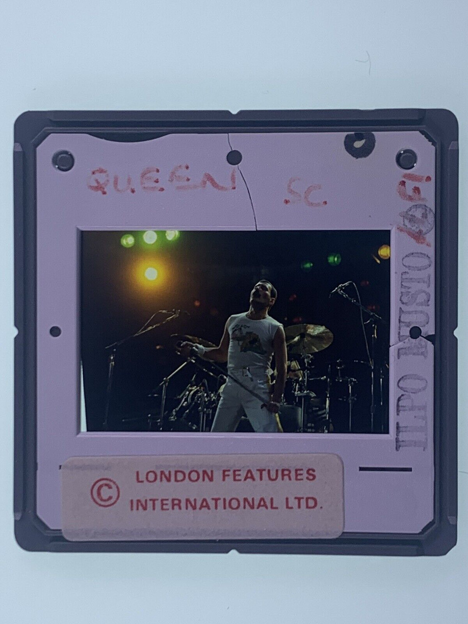 Queen Freddie Mercury Transparency Original Slide Freddie Live on Stage ...