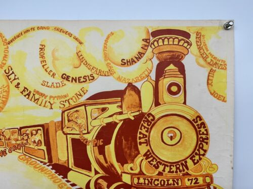 Genesis Roxy Music Lincoln Festival Poster Original Vintage Promo May ...