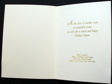 Deep Purple Xmas Card Don Airey Steve Morse Bruce Payne Thames Tal ...