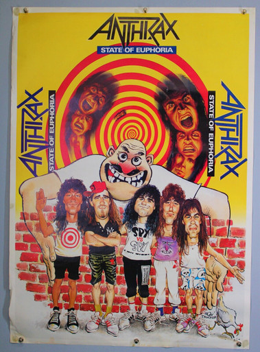 Anthrax Poster Original Vintage Promo State Of Euphoria Circa 1988 ...