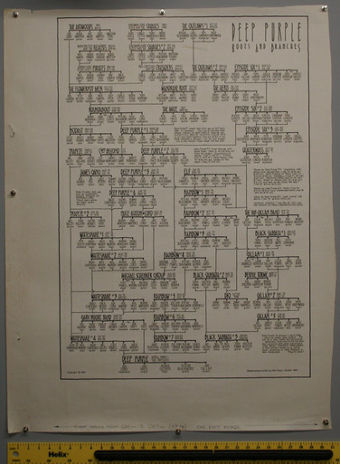 Deep Purple Poster Art Original Pete Frame Hand Drawn Rock Family Tree ...
